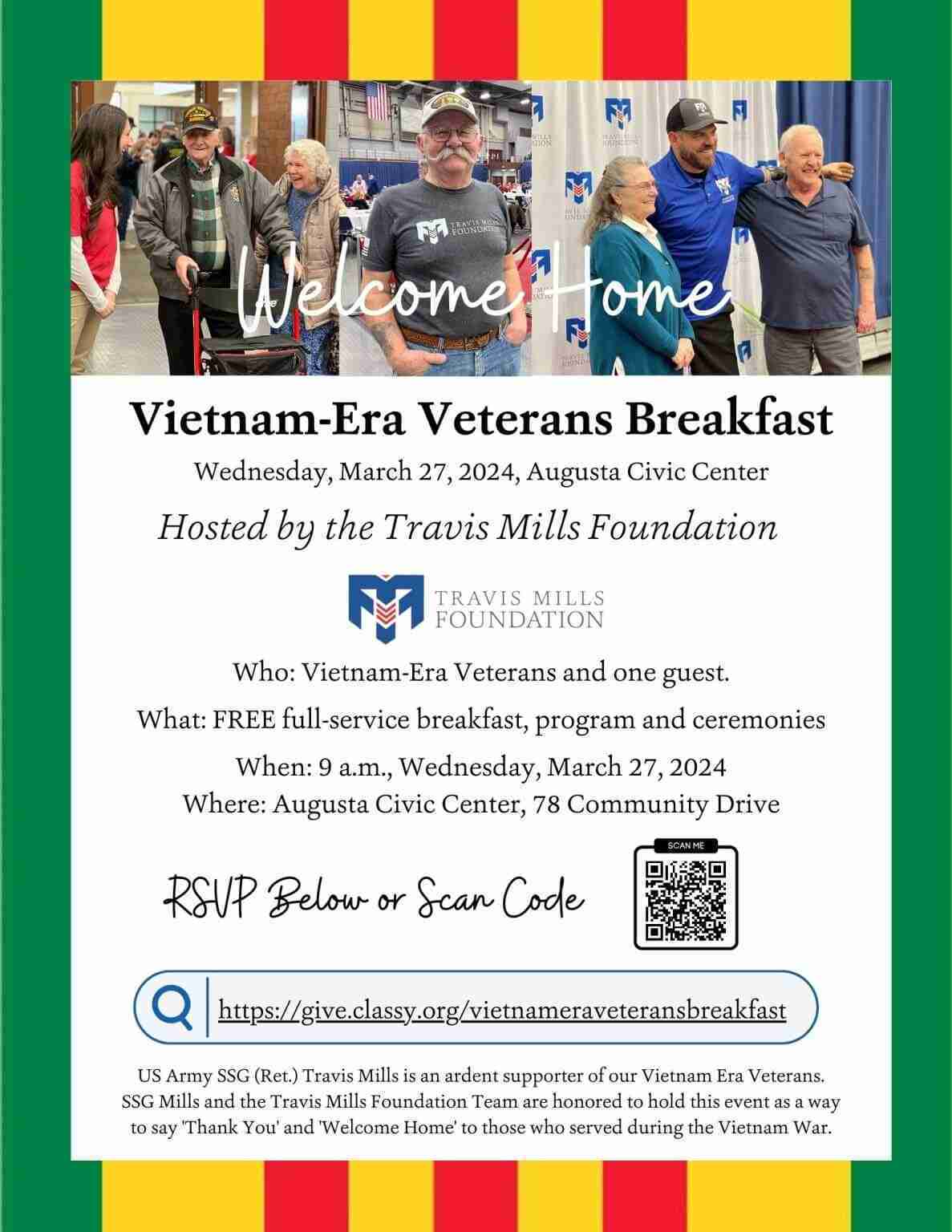 Vietnam Era Veterans Breakfast - Travis Mills Foundation